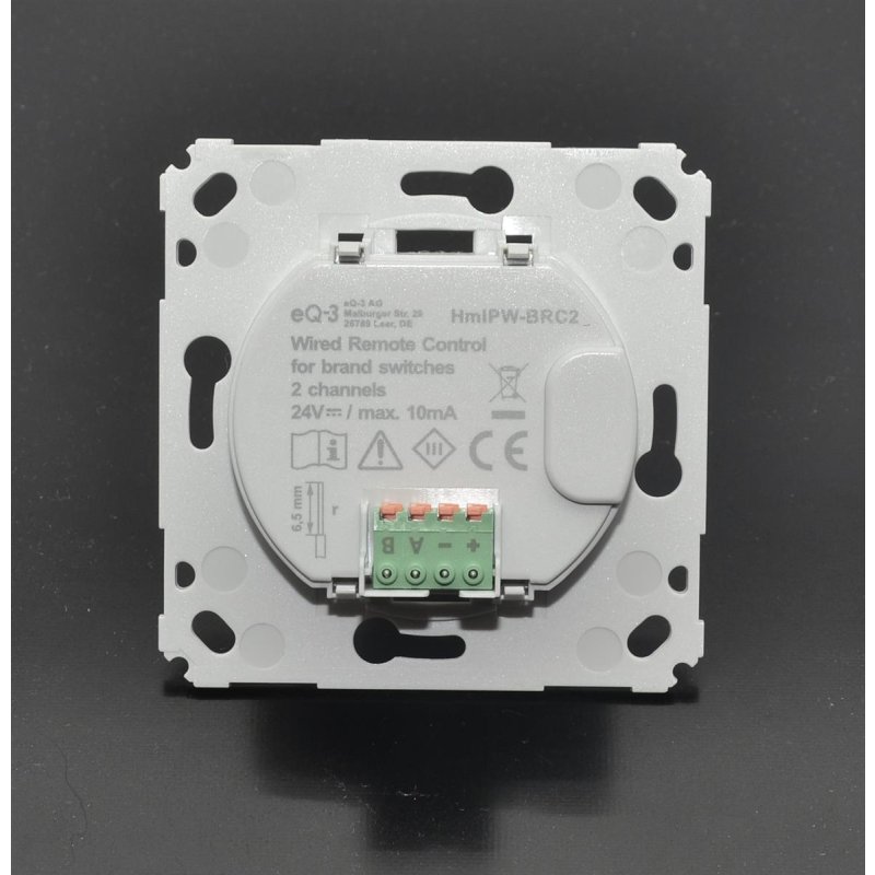 Homematic IP Wired Wandtaster für Markenschalter HmIPW-BRC2, 2-fach, 65 ...